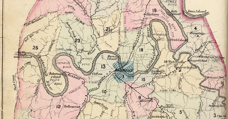 Nashville History: CIVIL DISTRICTS OF DAVIDSON COUNTY 1880