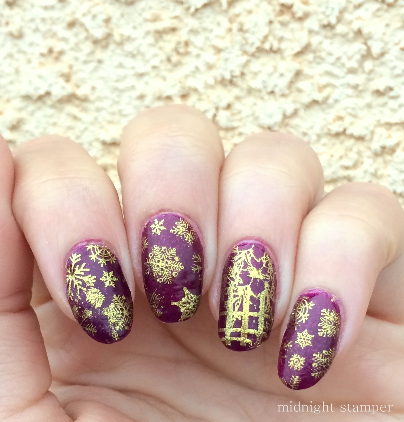 Midnight Stamper: Simple holiday party nails featuring MoYou London ...