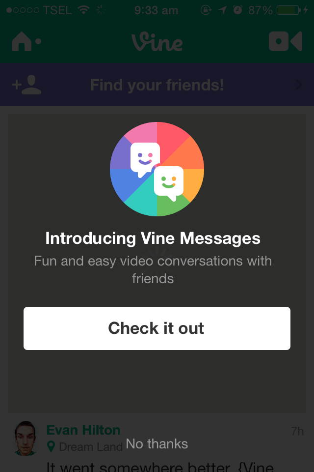 :: PCholic ::: Vine App Add Private Video Message Feature on Android ...
