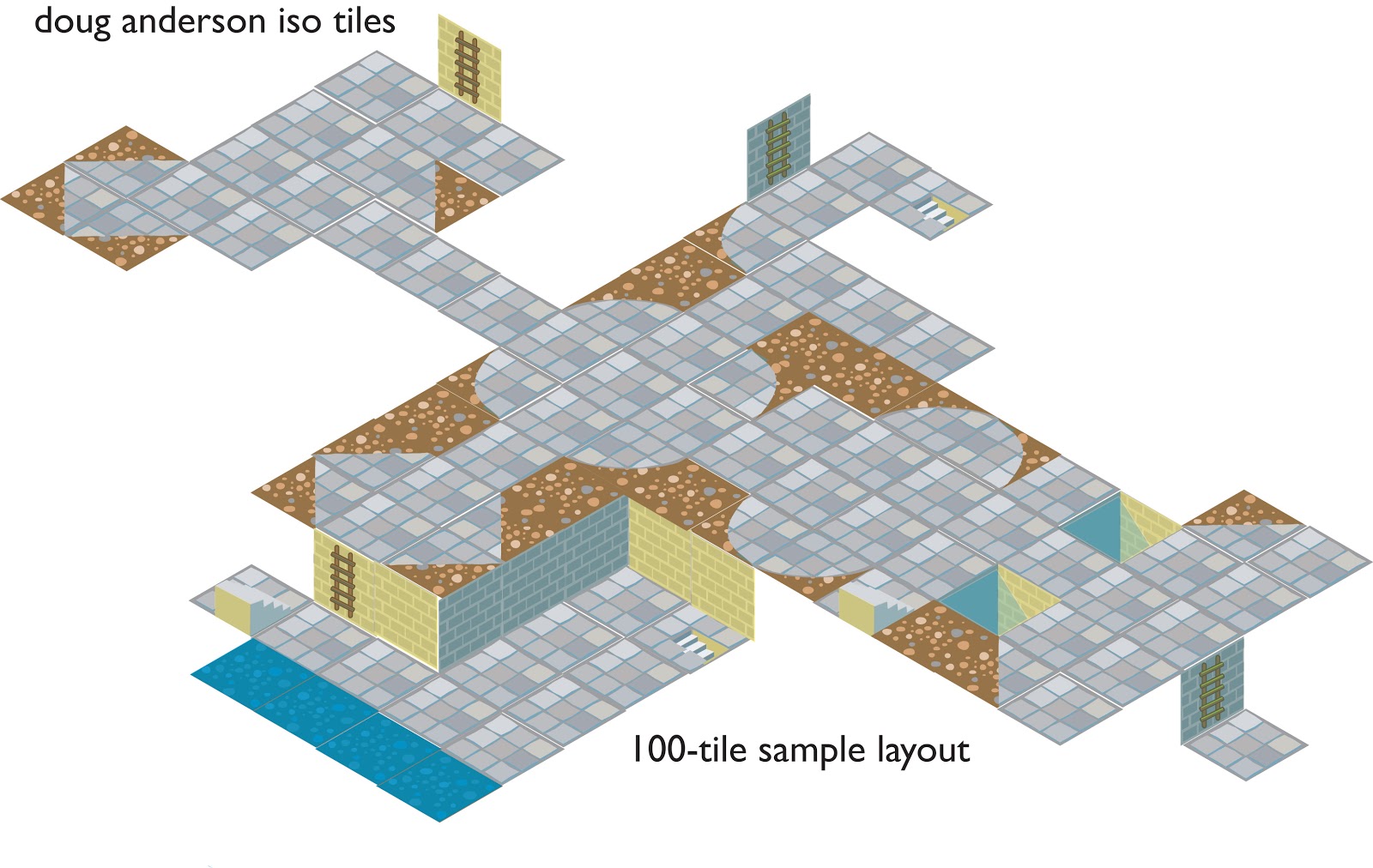Blue Boxer Rebellion: 100-Tile Iso Set Sample Layout