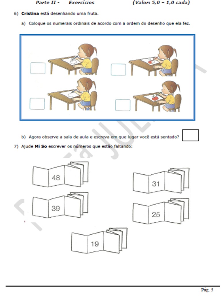 Brincando com Matemática: Modelo - Prova de Matemática - 1º Ano ...