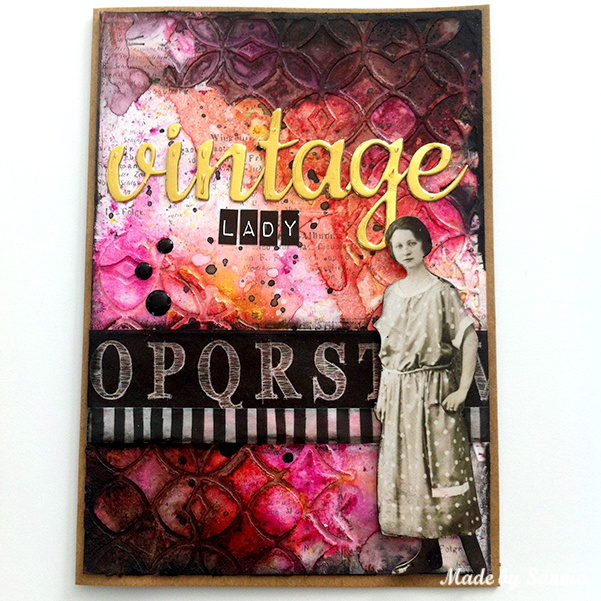 Vintage Lady card with video tutorial ~ Made by Sannie