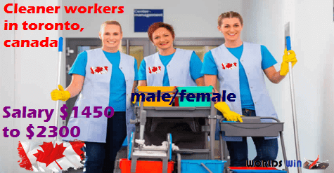 Cleaner workers need urgently in toronto, canada - Worldswin: jobs ...