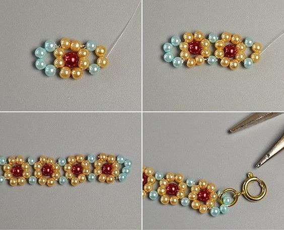 Tina's handicraft : step by step photo tutorial for bead bracelet