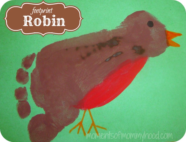 Moments of Mommyhood: Footprint Robin