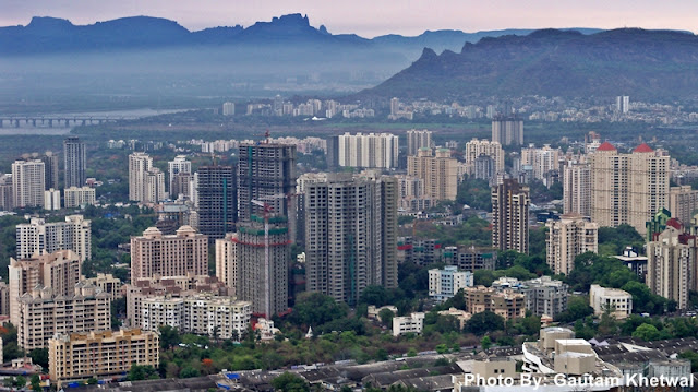 Thane - The Lake City: Aerial view of Thane City