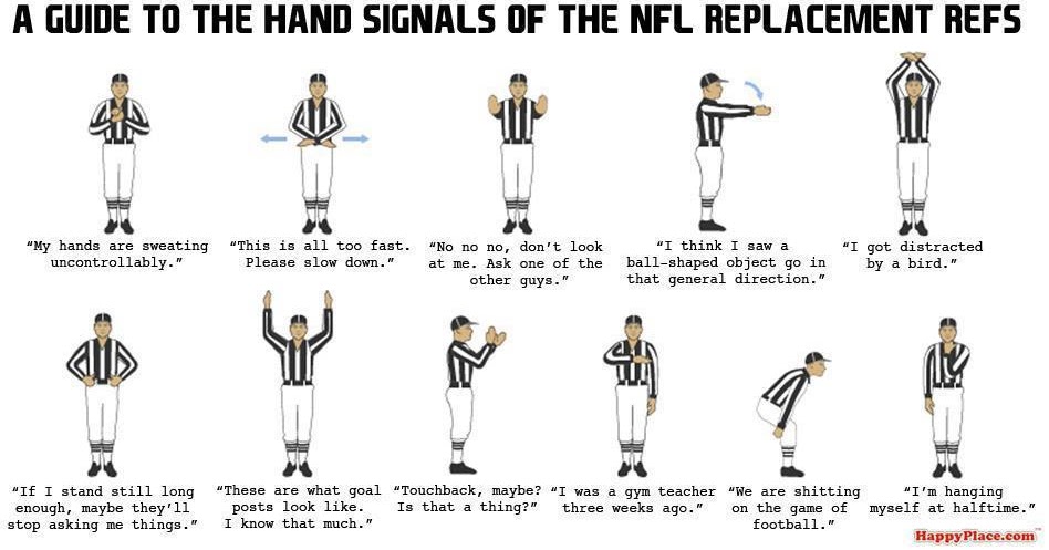 Live From My Brothers Basement: Replacement Ref Hand Signals