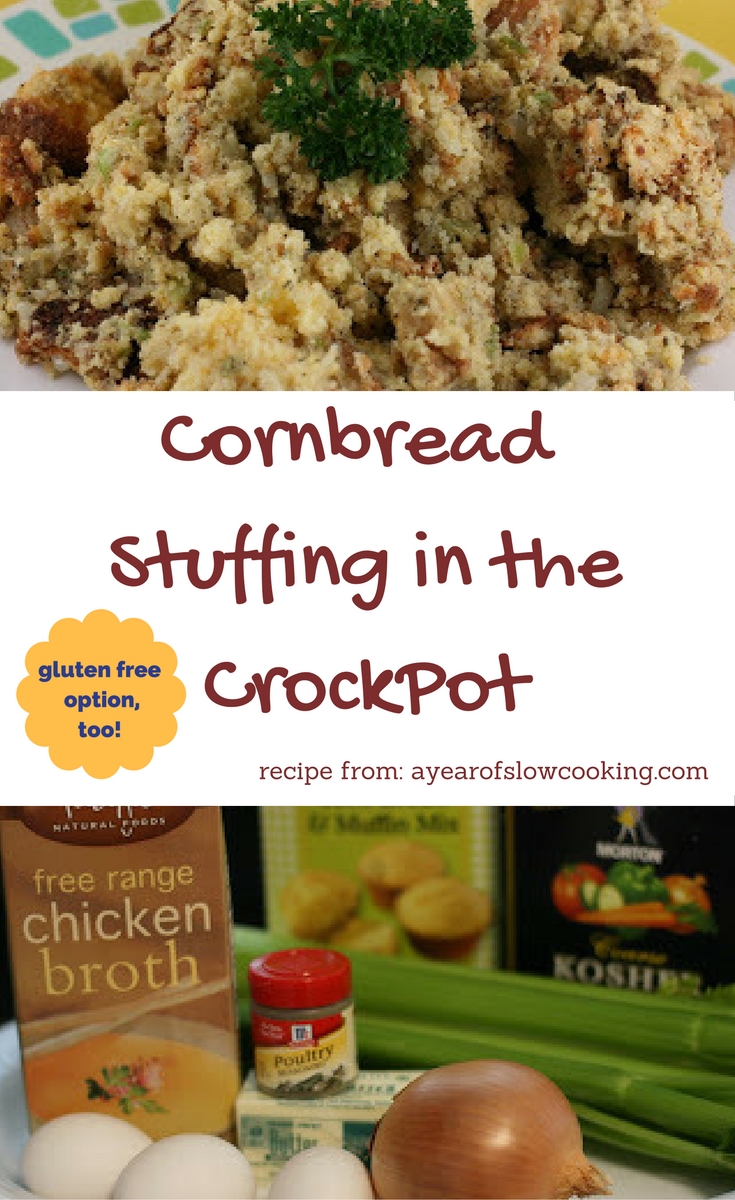 CrockPot Corn Bread Stuffing Recipe - A Year of Slow Cooking