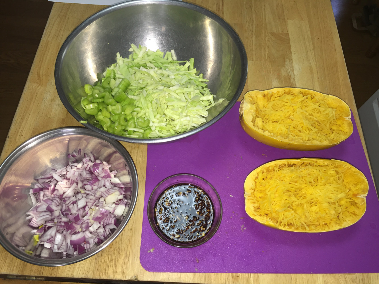 Anita's Health Blog: Spaghetti Squash Chow Mein (tofu)