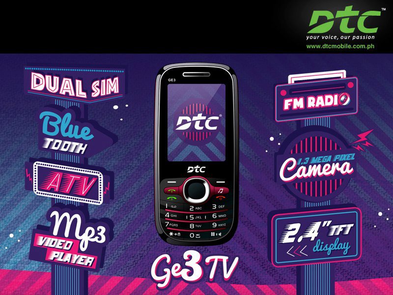 DTC GE3 TV Phone from DTC Mobile for Only 1,499 Pesos