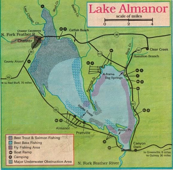 2018 Lake Almanor Fishing Map,Report and Plumas Hunting Public, Clubs ...