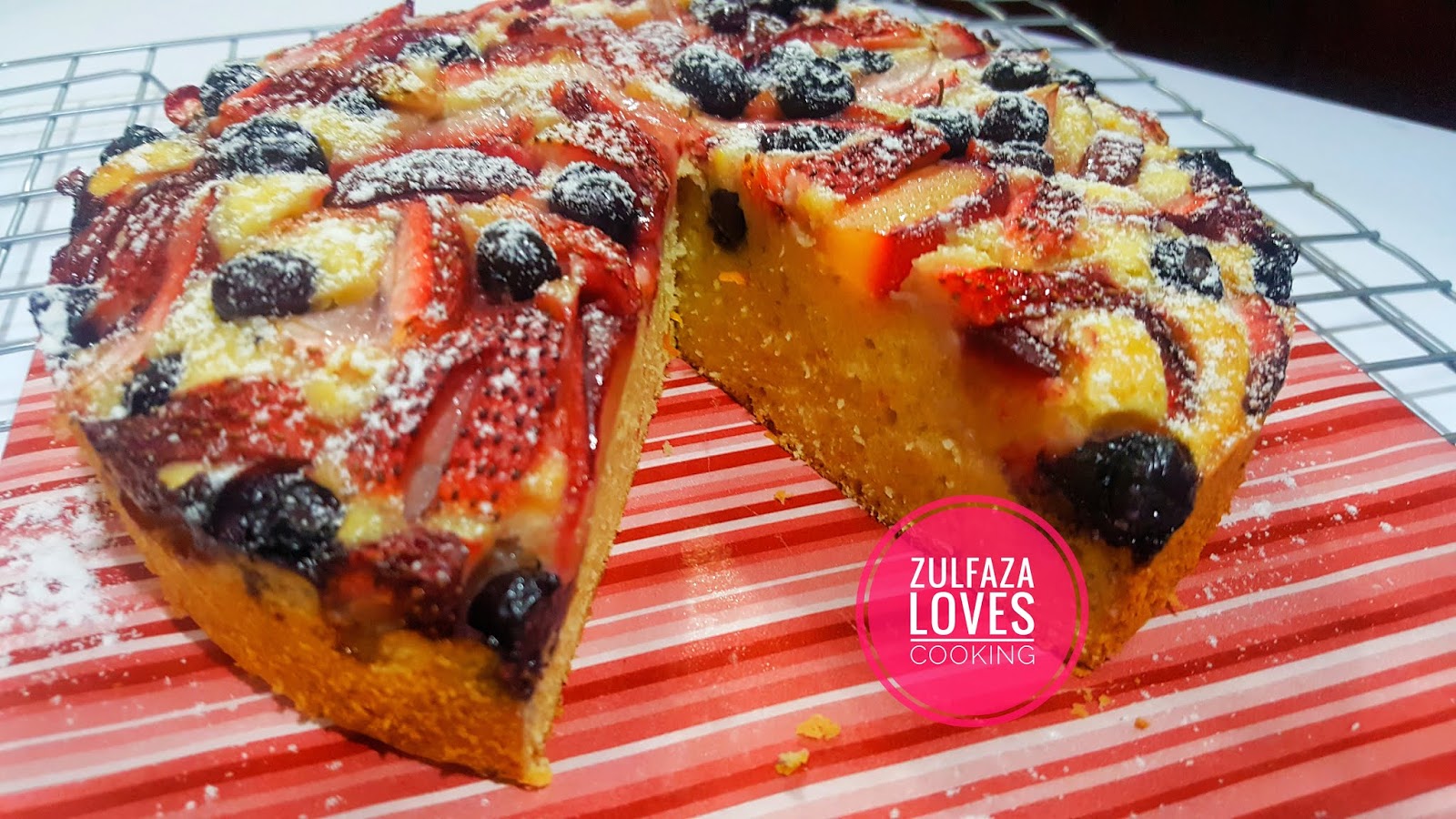ZULFAZA LOVES COOKING: Fruit Pastry Cake
