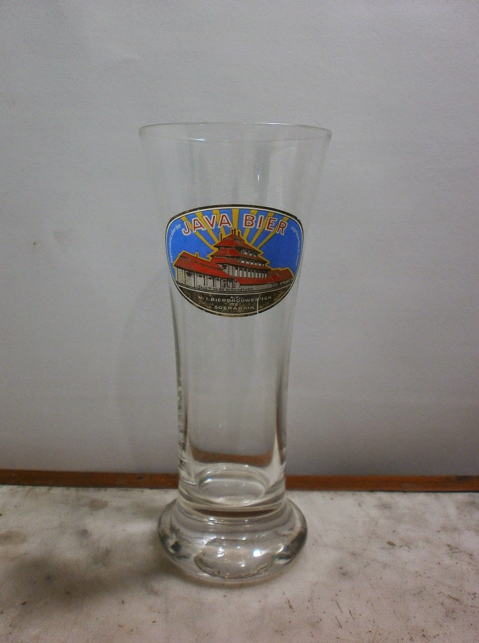 Antikpisan: Gelas Antik Java Bier NV.N.I Bierbrouweruen Te Soerabaia ...