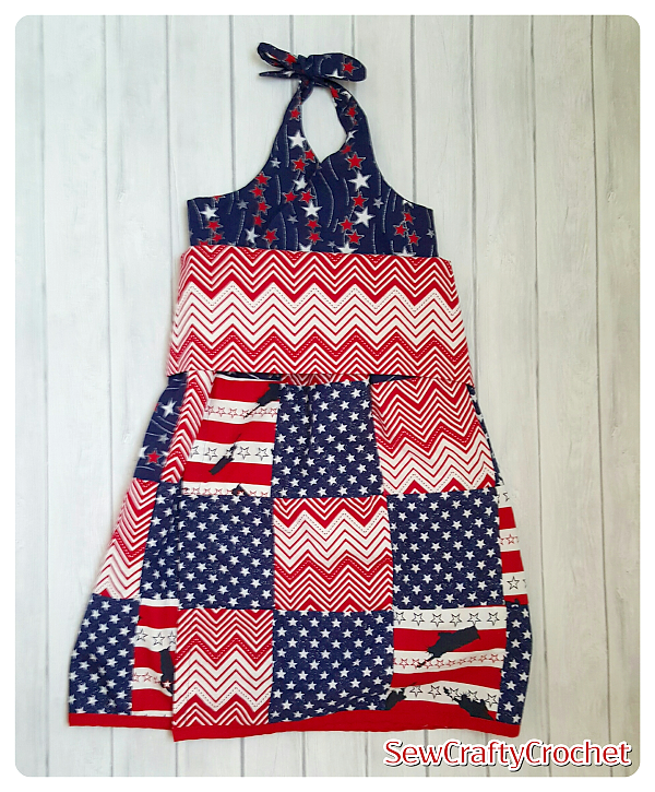 Patriotic Patchwork Dress - Sew Crafty Crochet