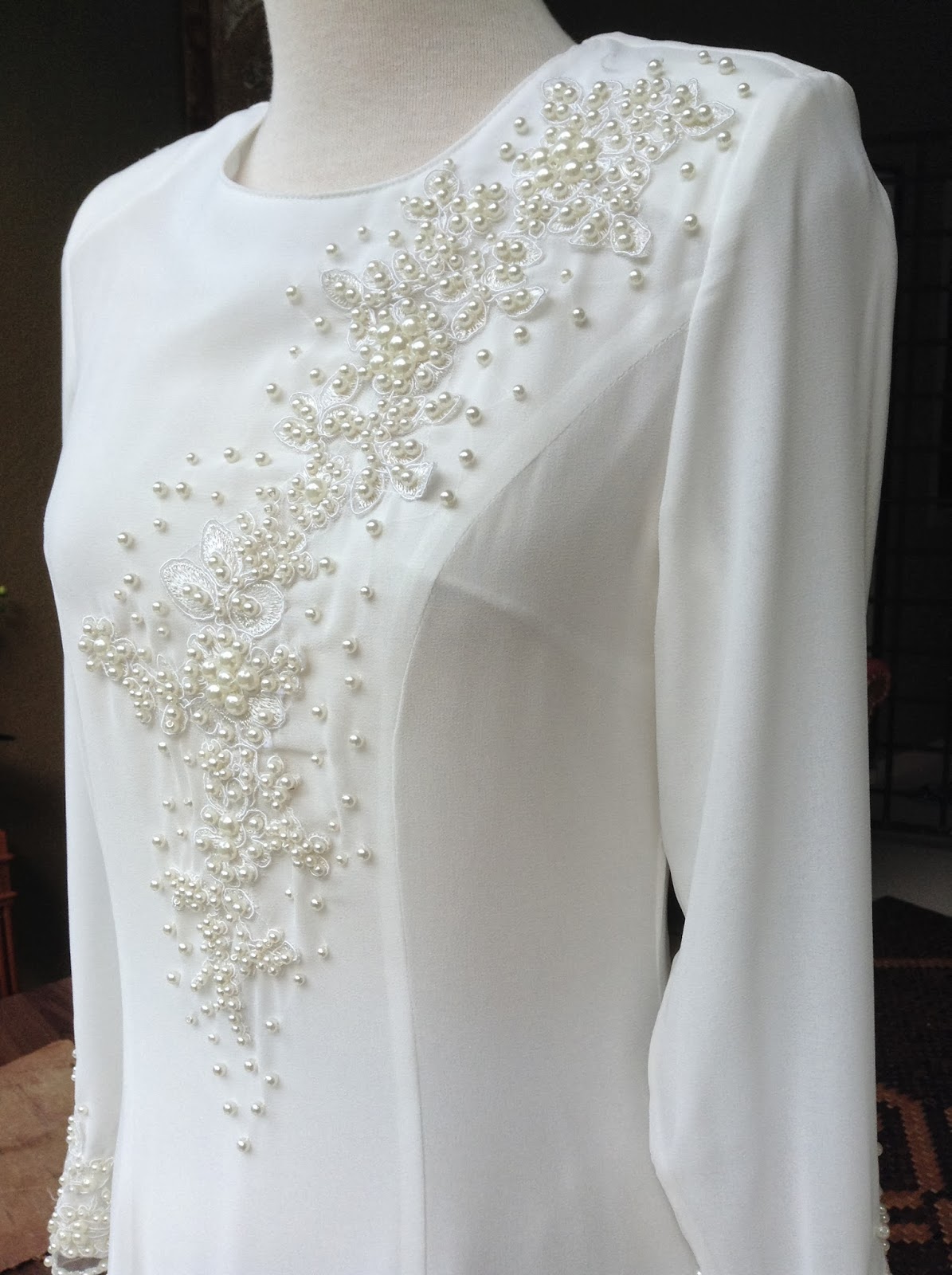 38+ Top Baru Baju Kurung Moden Putih Untuk Nikah