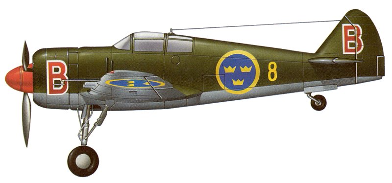 Airplanes in the skies + FAF history: FFVS J 22