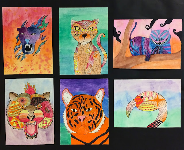 Sixth Grade Art with Mrs. Baxter: Second Semester: Drawing and Line