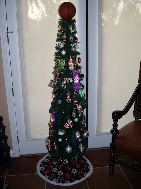 Dimes are a Girl's Best Friend: Christmas Tree Skirt I (Sports Theme)