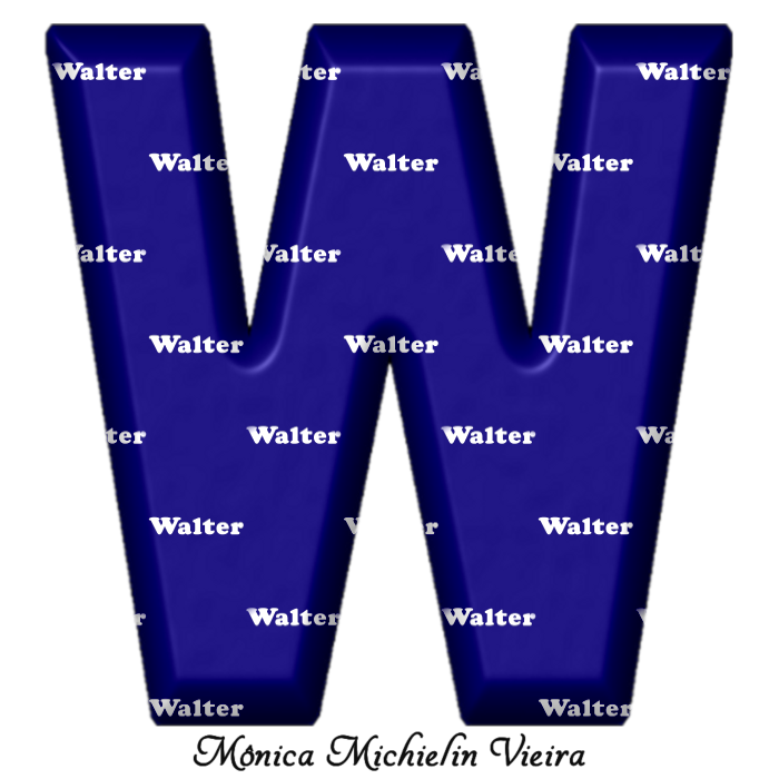 Monica Michielin Alphabets: LETRA W EM PNG COM TEXTURA DE ALGUNS NOMES ...