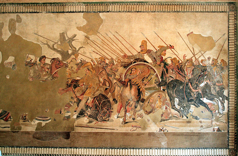 Macedonia Documents: Battle of Issus 333 BC - Mosaic detail