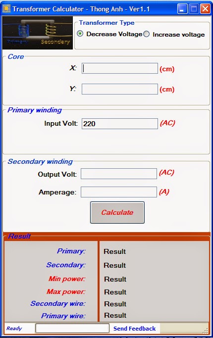 ĐIỆN TỬ CÔNG SUẤT - D.I.Y THÔNG ANH - LEGENDARY: Transformer Calculator
