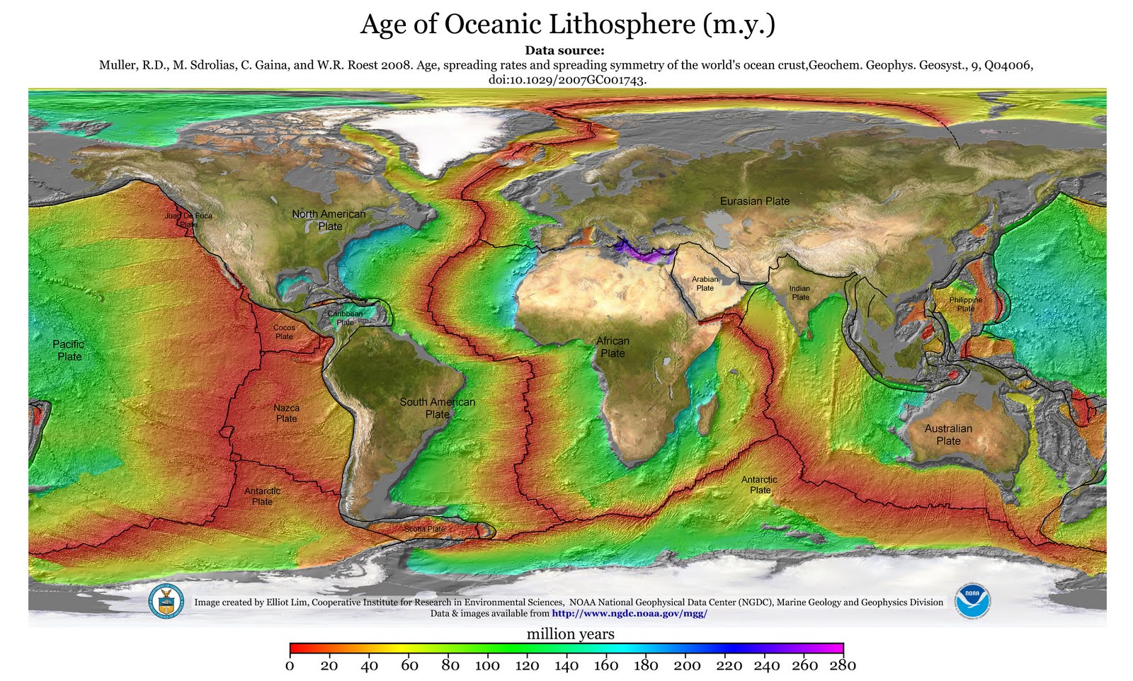 Structural Geology: Age of the oceanic lithosphere