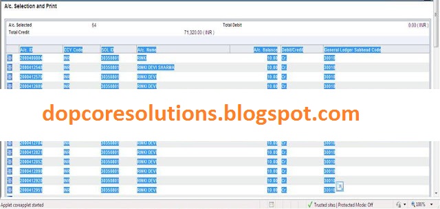 Generate BO Wise Account List in DOP Finacle | DOP Core Solutions