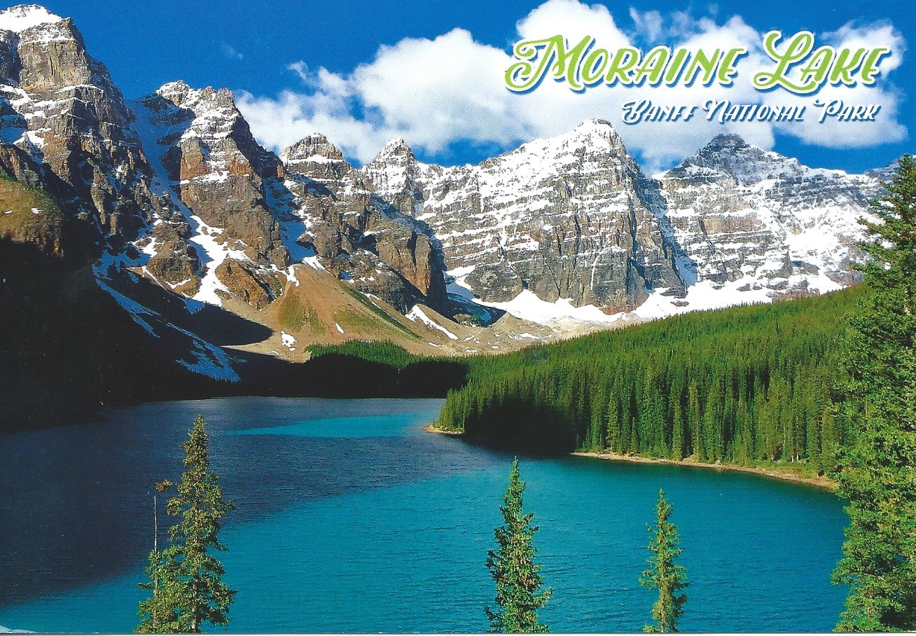 MY POSTCARD-PAGE: CANADA ~ Moraine Lake - Banff National Park - UNESCO~
