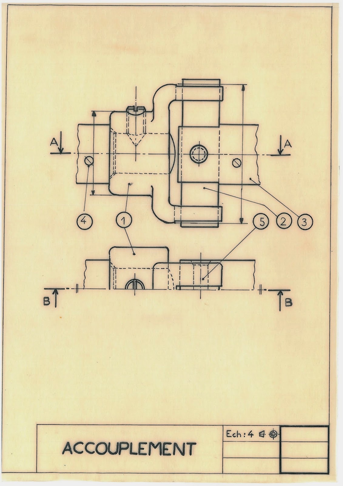 MECANIQUE EN LIGNE: Accouplement. Plan à Télécharger, imprimer