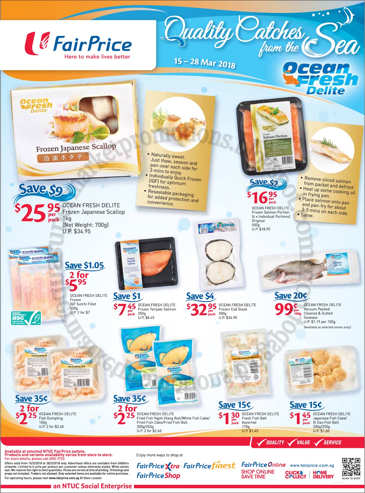 NTUC FairPrice Ocean Fresh Delite Promotion 15 - 28 March 2018 ...