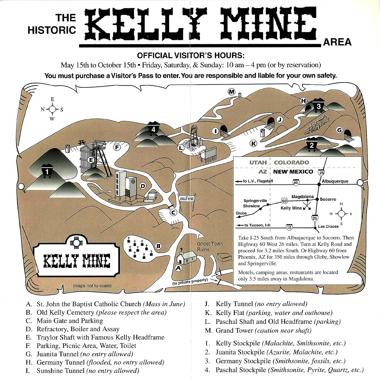 Northwest and Southwest Rockhounding: Kelly Mine New Mexico