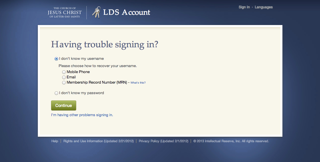 Genealogy's Star: Lost Username and Password