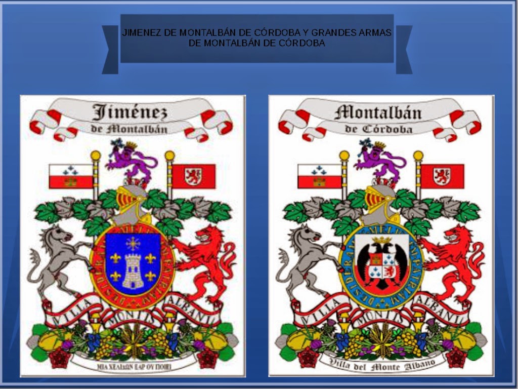 MIS 8 APELLIDOS MONTALBEÑOS: ESCUDO DE LOS JIMÉNEZ Y ESCUDO DE LA VILLA ...