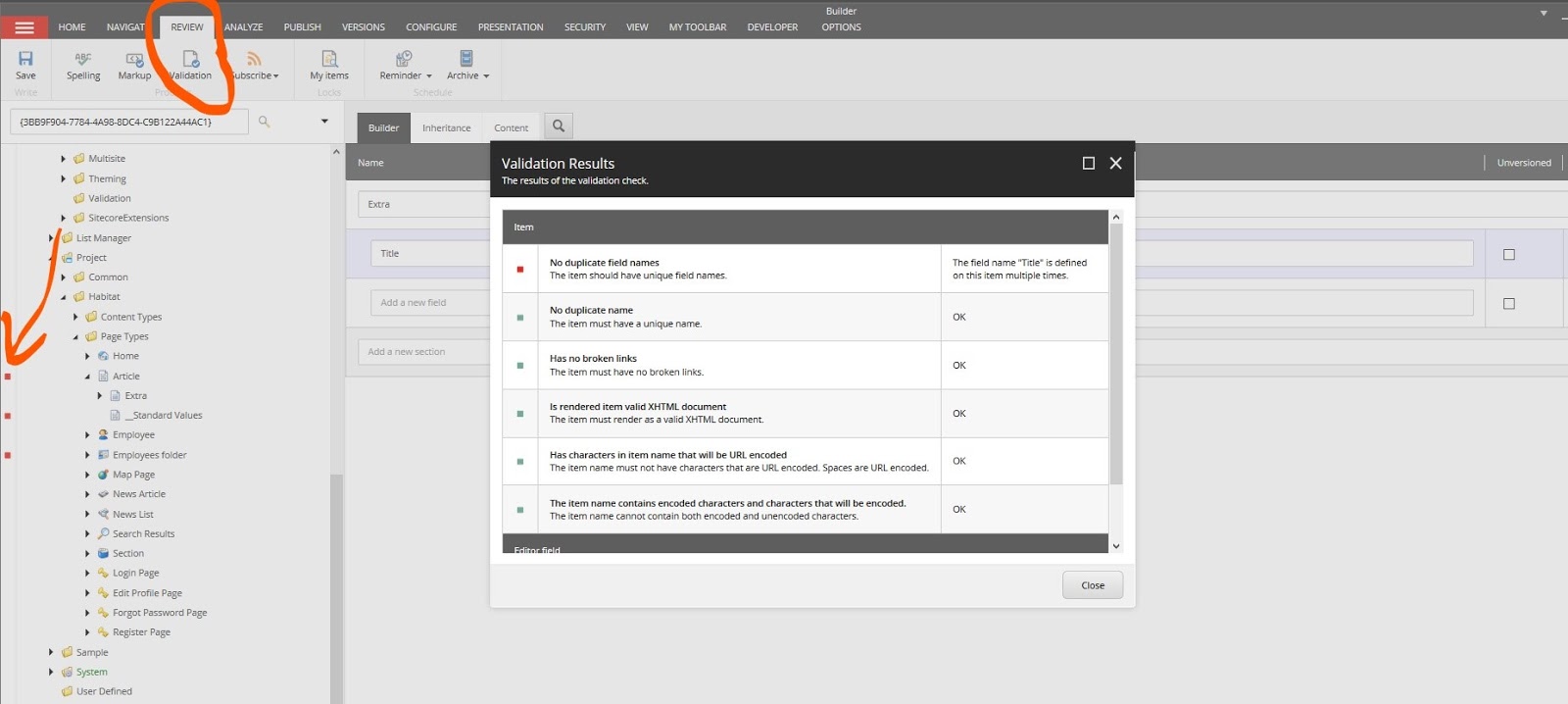 Check For Duplicate Field Names On Sitecore Templates And Items