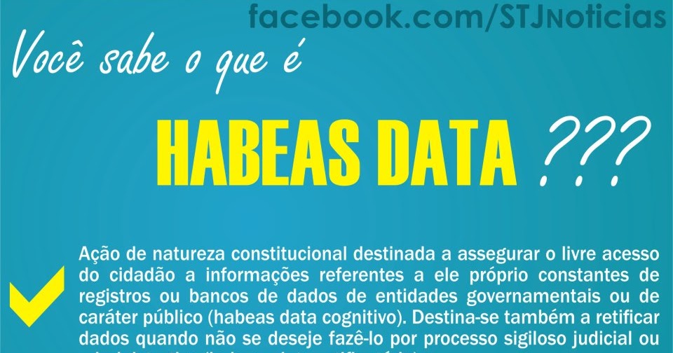 Você sabe o que é HABEAS DATA? - BARBOZA Advogados