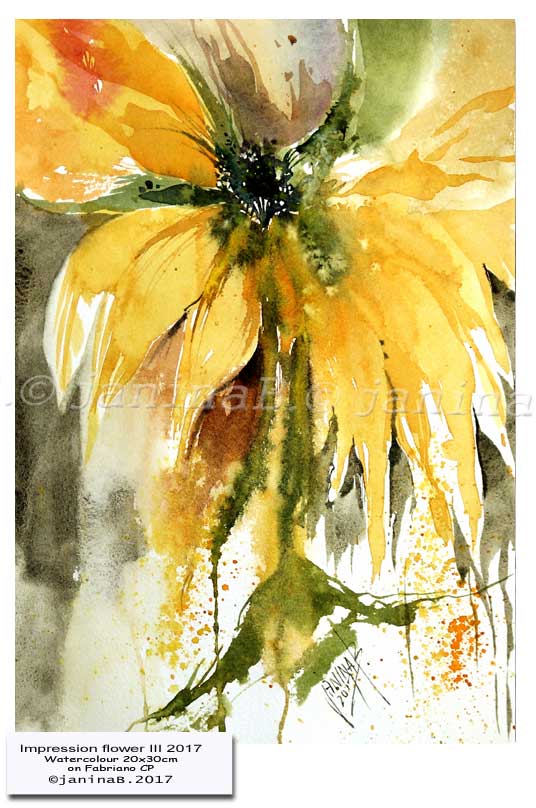 Aquarellzauber...!: Impression flower III 2017