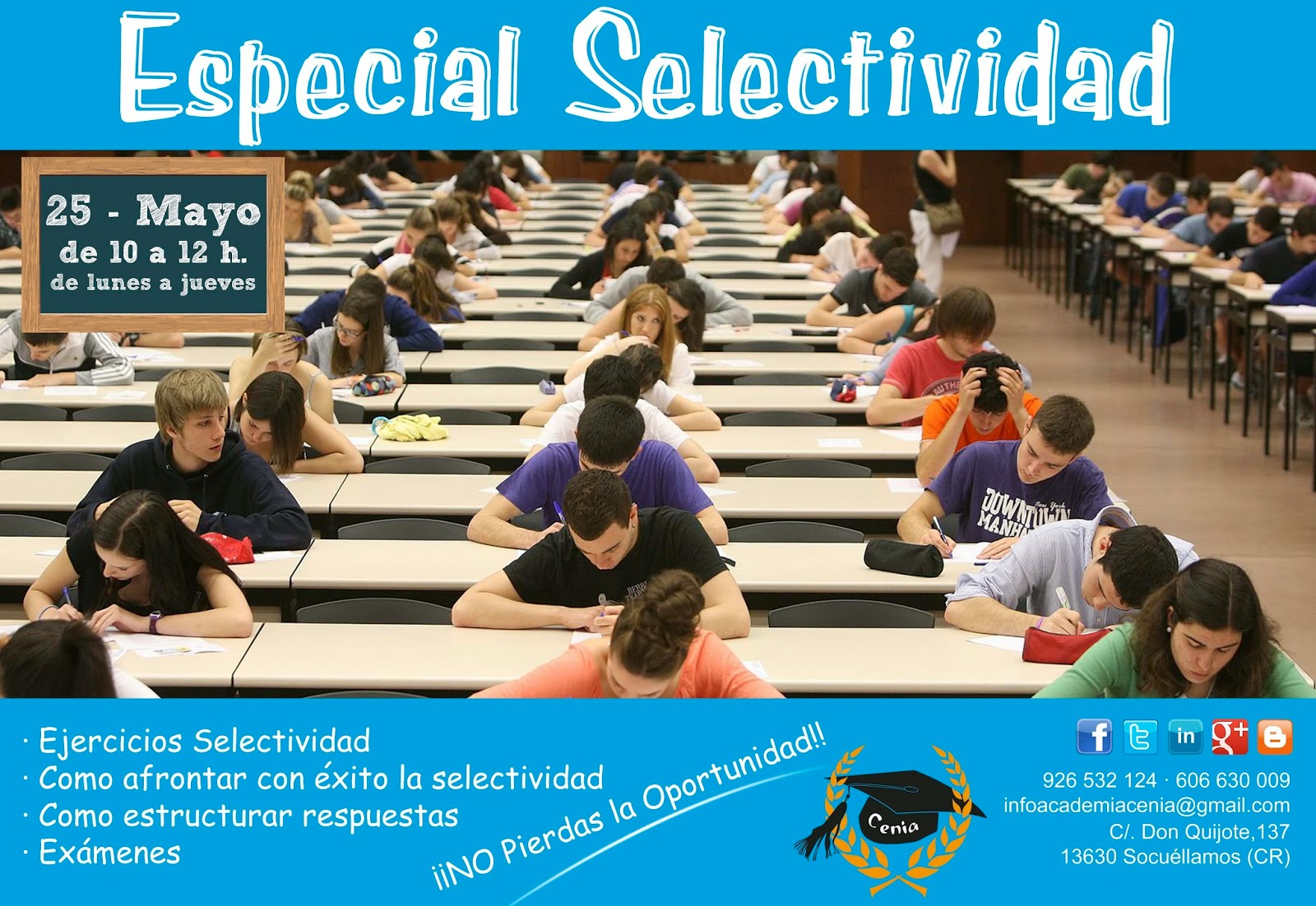 Academia Cenia: ¡¡Matricúlate ya!!