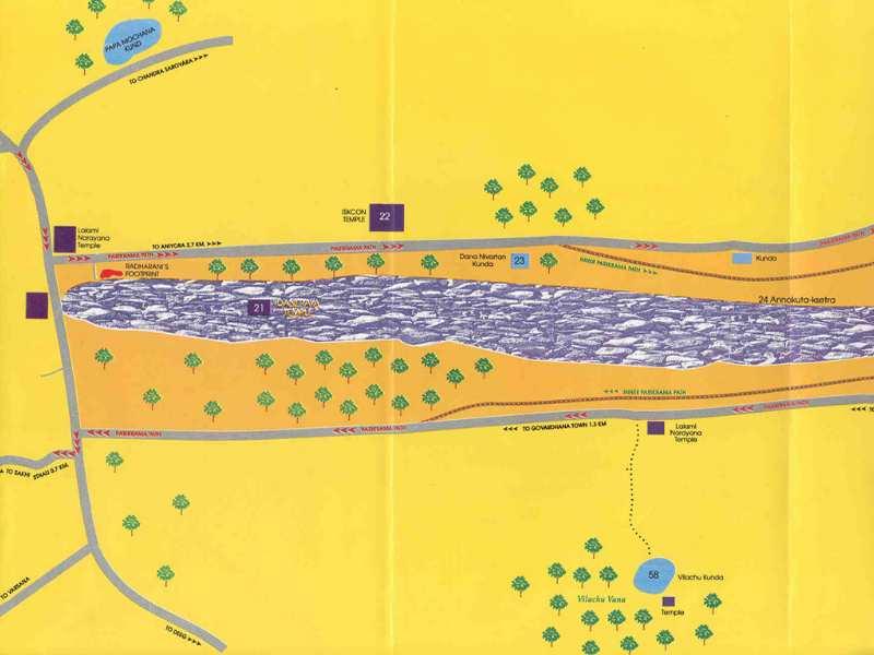 Radha Krishna Land: Govardhana Parikrama Map