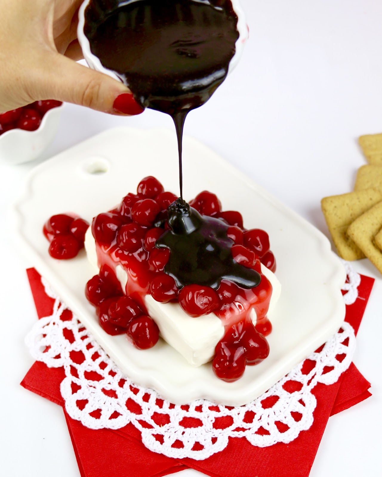 Easy Chocolate Cherry Cream Cheese Spread - The Lindsay Ann