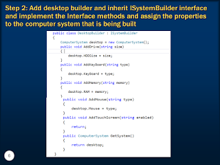 Sql server, .net and c# video tutorial: Builder Design Pattern Implementation - Slides