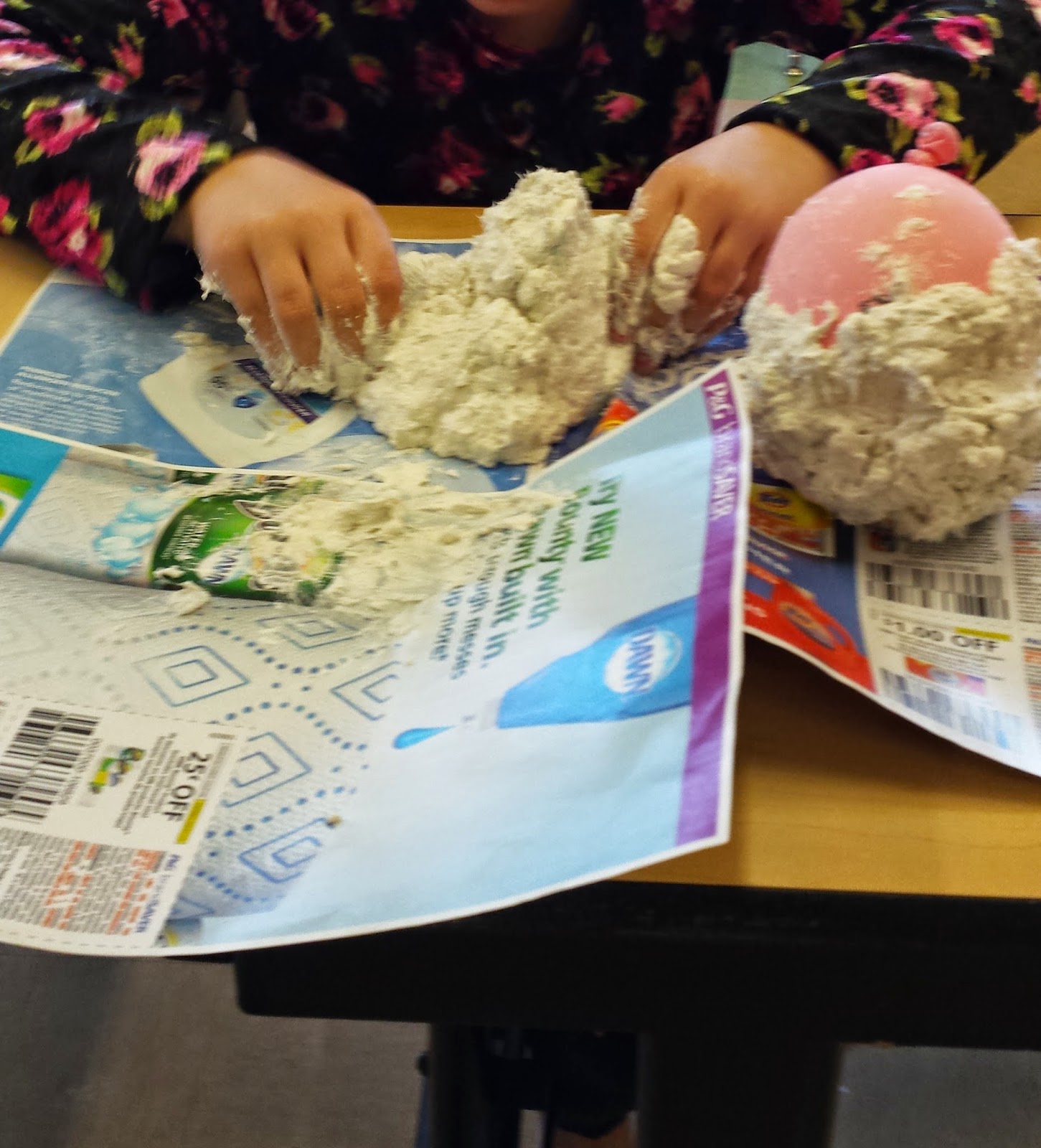 At School Making Crafts: Clay Barnacles--Under the Water (part 7)