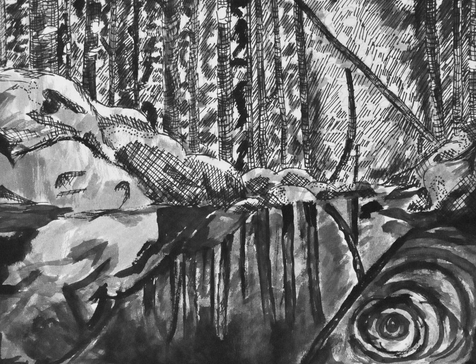 Student Art: Pen Landscapes