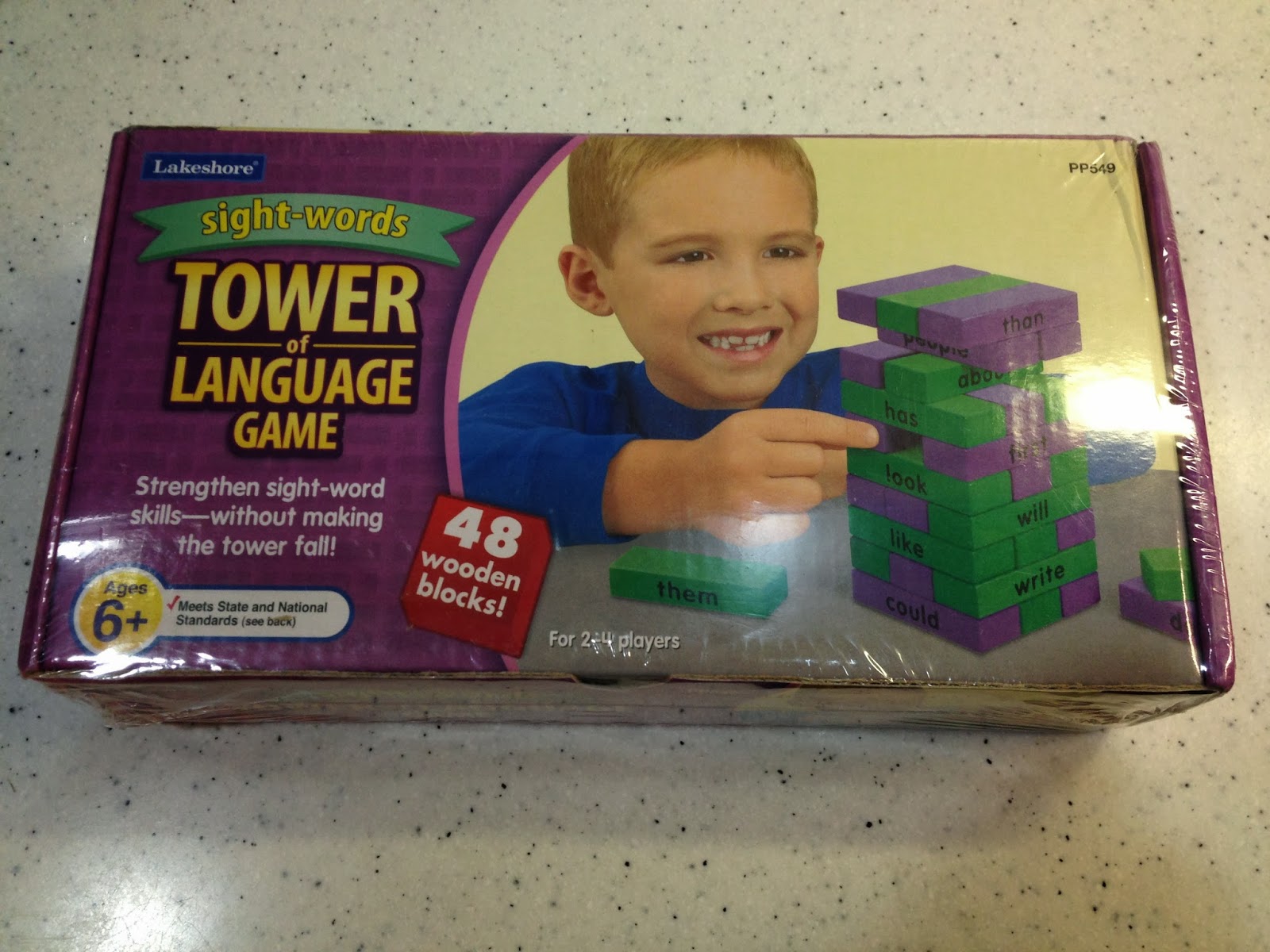 紅孩兒: Sight-words Tower of Language Game @ Lakeshore (4y2m)