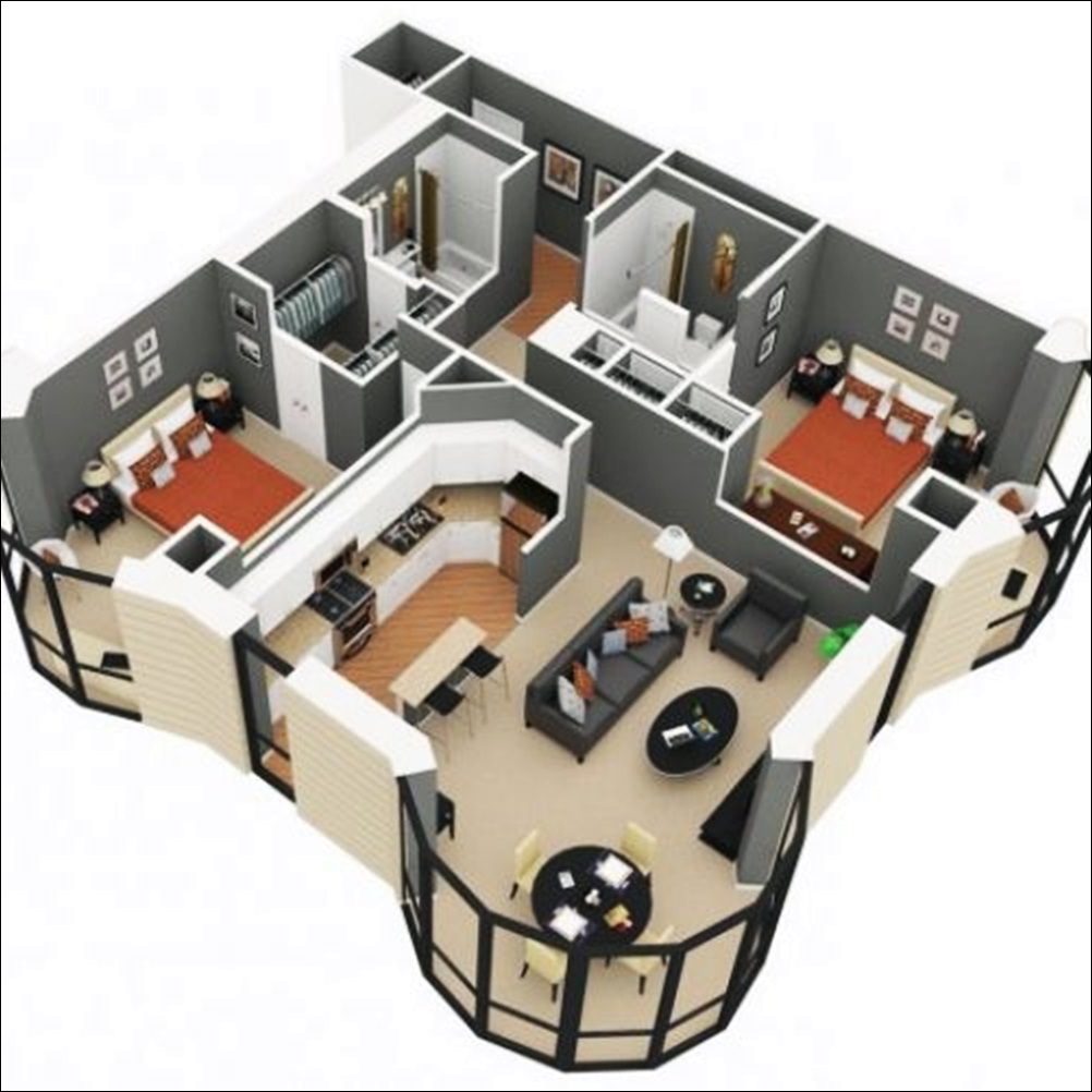 30 Plantas de Casas Modernas em 3D - Modelos, Projetos!