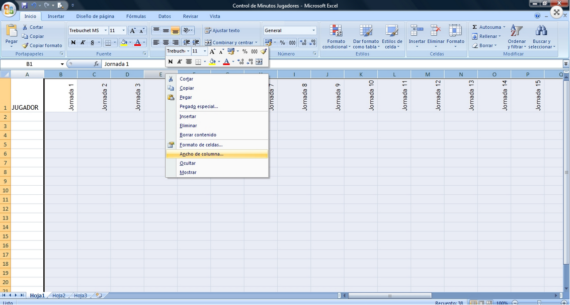 TECNOLOGÍA PARA EL MÍSTER - SOCCER COACH TECHNOLOGY: Control de datos ...
