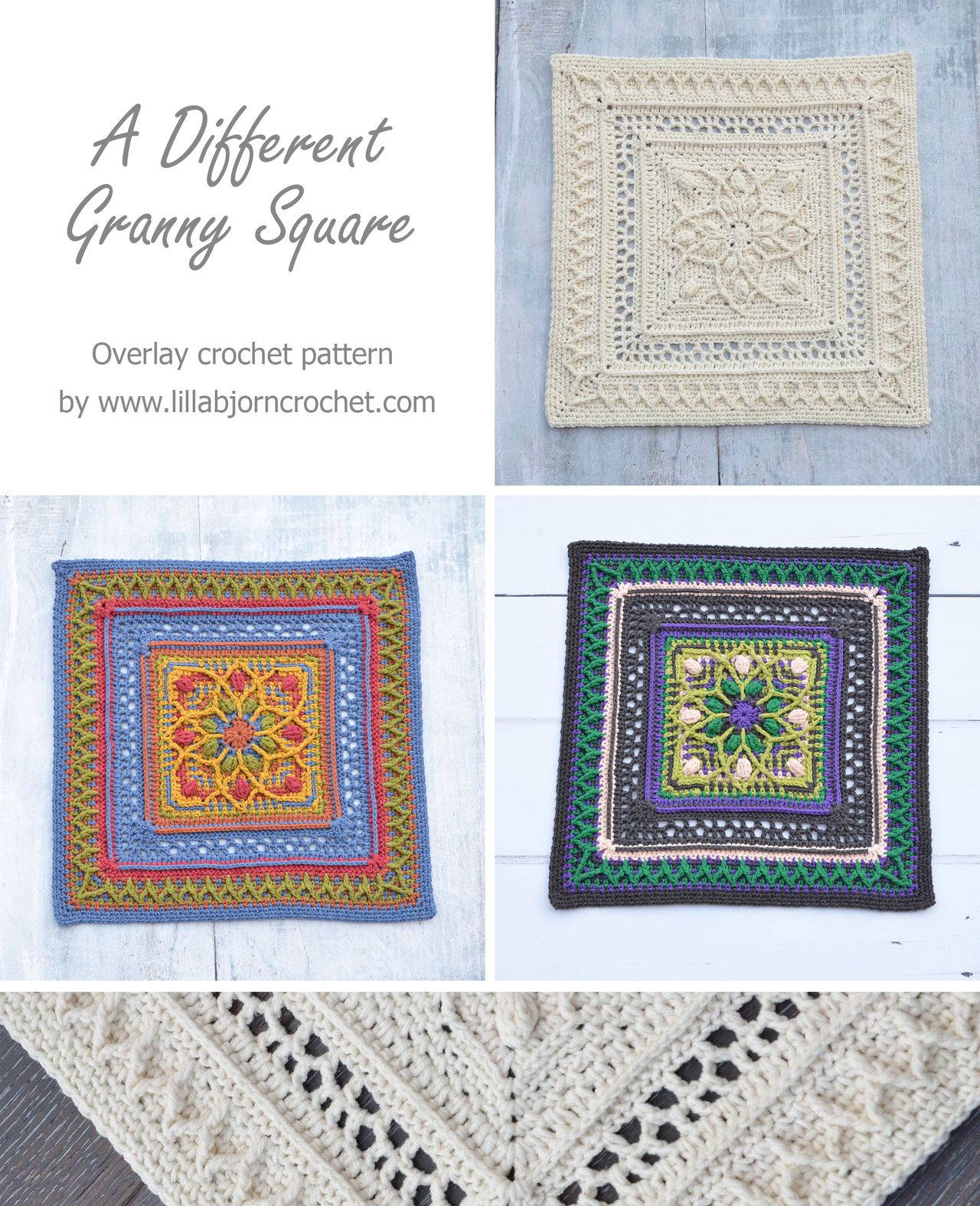 A Different Granny Square: overlay and draping! | LillaBjörn's Crochet ...