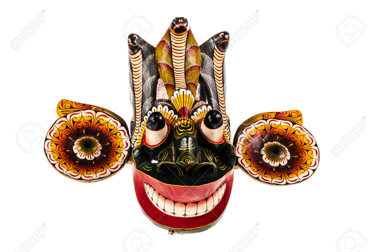 Srilanka Spirit: Traditional Sri Lankan Wooden Masks "Vesmuhunu"