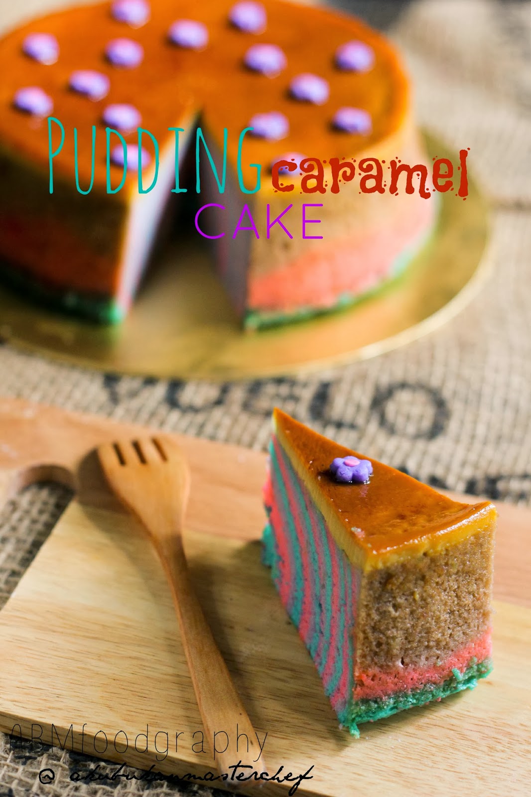 Resepi 282 : Kek Puding Caramel Marble - Selembut Warnanya