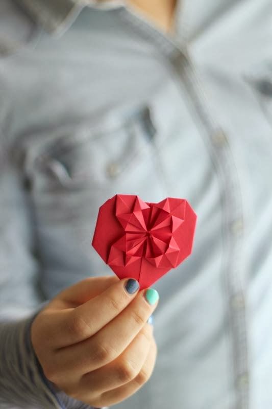 ROSA MERLIZA: CRAFT: Diy Cuore Origami