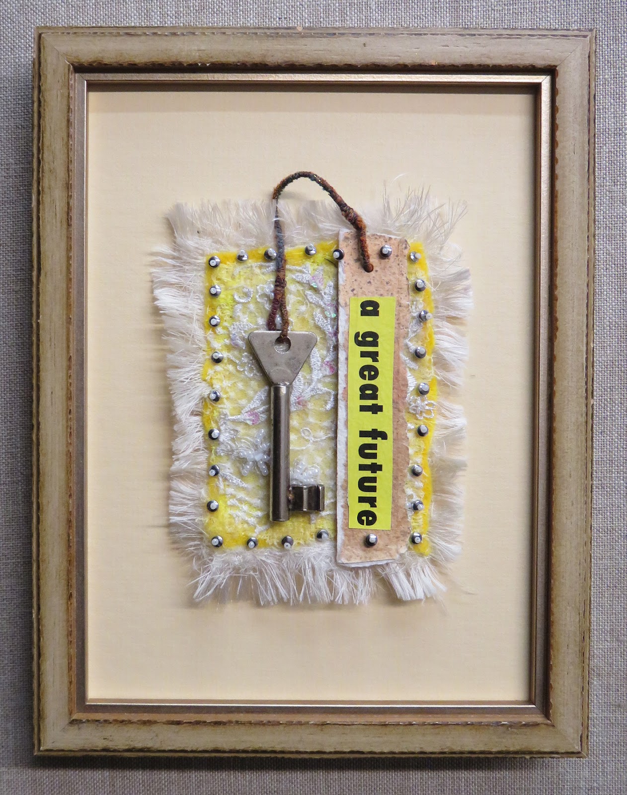 Art In Stitches: Tagged and framed KEYS!